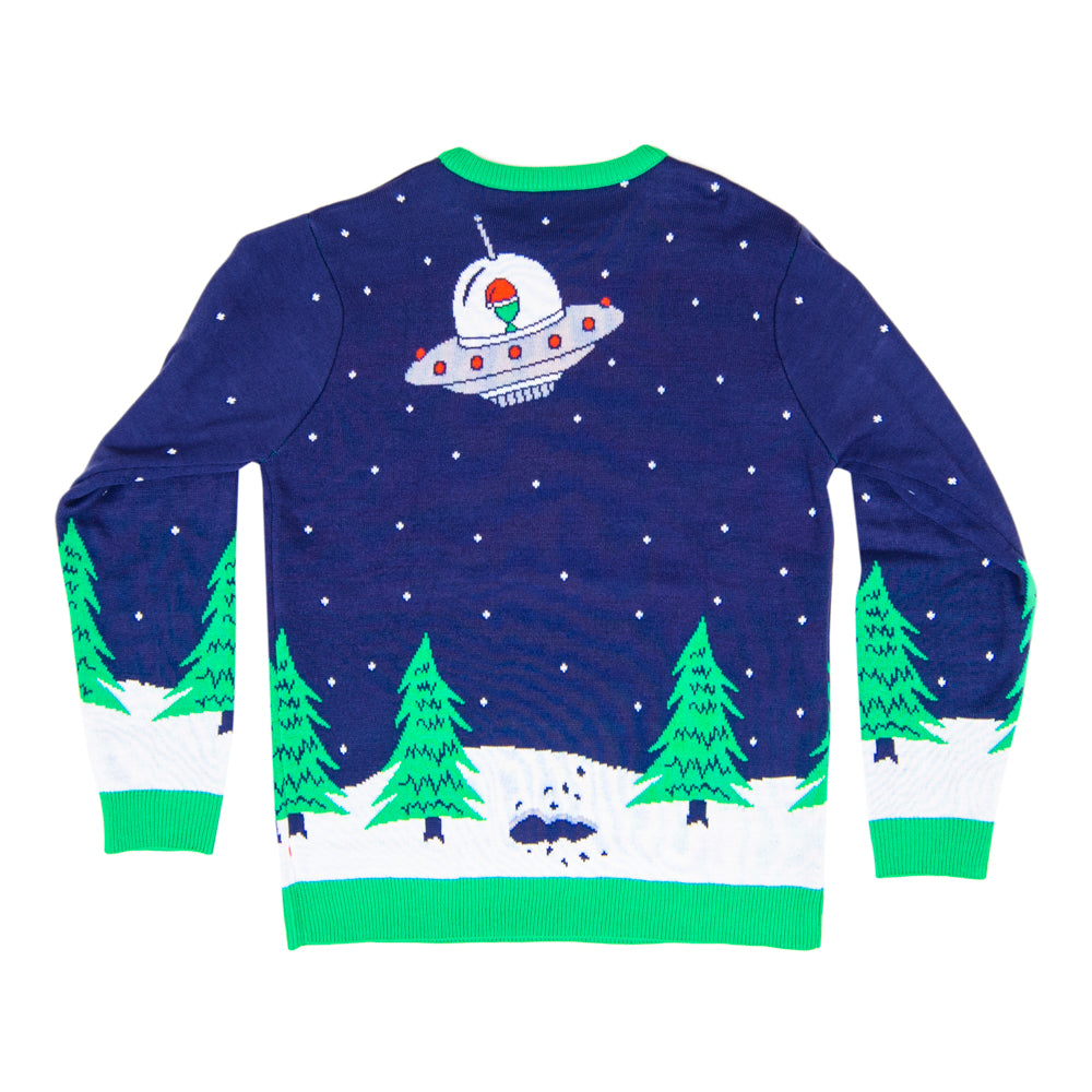 Flying Saucer Tree Abduction Sweater