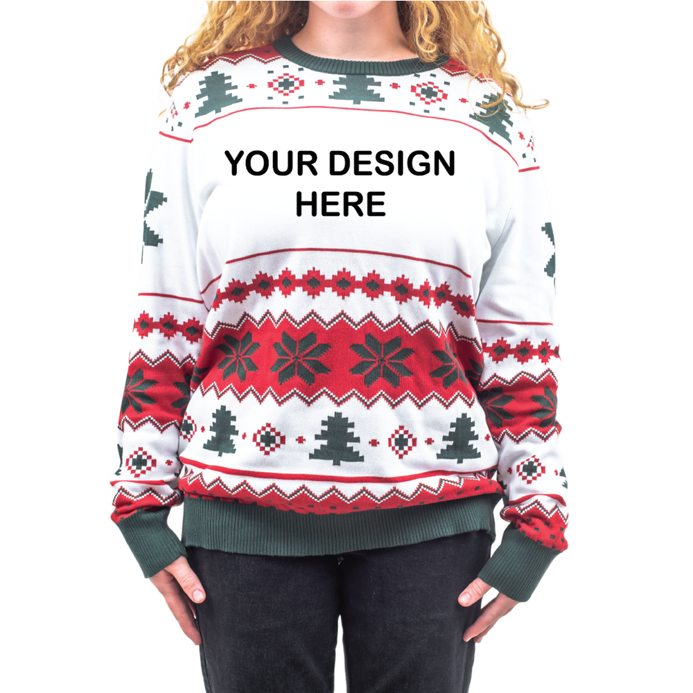 Custom Adult Poly-Knit Logo Christmas Sweater